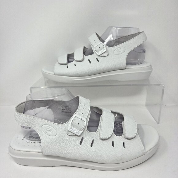 Propet | Shoes | Propet Breeze Walker Supportive White Sandals Womens ...